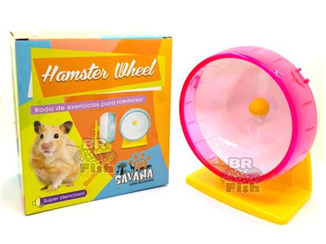 Roda de Exercícios Hamster Wheel Savana Rosa Roedores Grande BR Fish