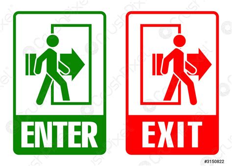 This Exit Sign Features The No Entry Symbol Exit Sign Exit Signs Vrogue