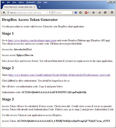 Dropbox Access Token Generator For Php Пеђа Супуровић бележница