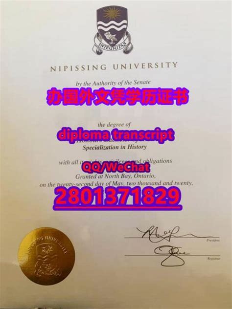 制作nipissing本科文凭证书q威2801371829无学历定制加拿大尼皮辛大学毕业证书成绩不理想补办尼皮辛大学成绩单修改