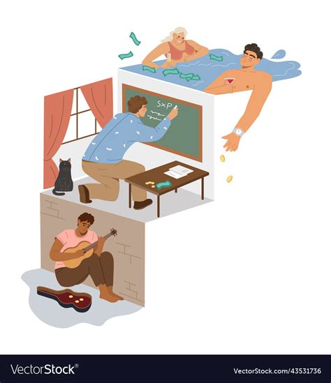 Social Inequality Concept Royalty Free Vector Image