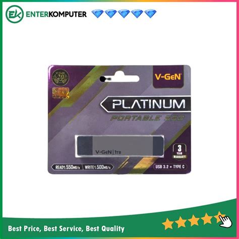 V Gen Ssd Portable Platinum Tb Usb Type C Enterkomputer Jual Beli Online Komputer