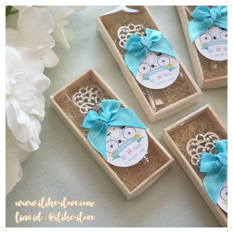 [เซตละ50ชิ้นตกชิ้นละ16บาท] ของชำร่วยงานแต่ง ที่เปิดขวดกุญแจโบราณสีเงินแพ็คกล่องไม้ Kwankaew