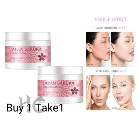 （buy1take1）laikou Japan Sakura Face Cream Reduce Wrinkles Anti Aging