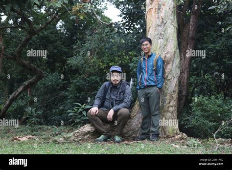 Hikers Matthew Au Yee Chun Left And Herman Mok Chi Kit In Shing Mun