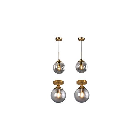 Kco Lighting Smoke Gray Glass Pendant Light Modern India Ubuy
