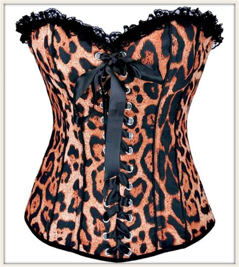 Cowgirl Glam Black N Brown Leopard Lace Trim Hook N Eye Closure Back