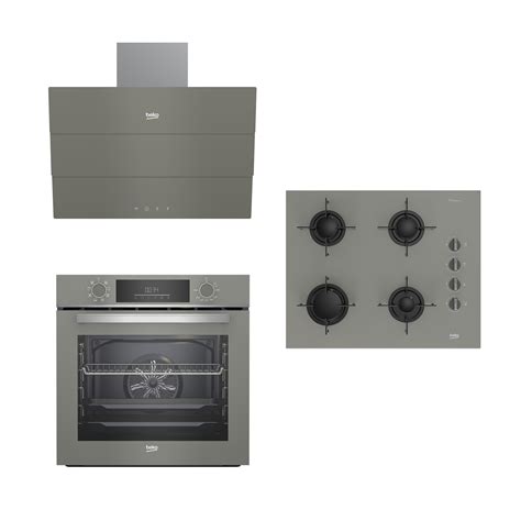Beko Ankastre Yeni Gri Ekonomik Buhar Destekli Set Fırın Ocak Davlumbaz Fırsat Paket