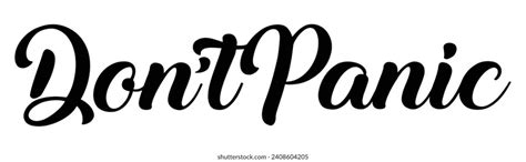 dont panic text on white background stock vector royalty free