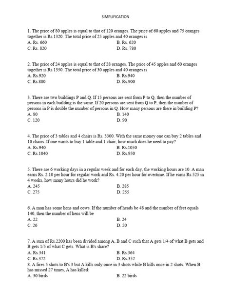 Simplification Pdf Economies
