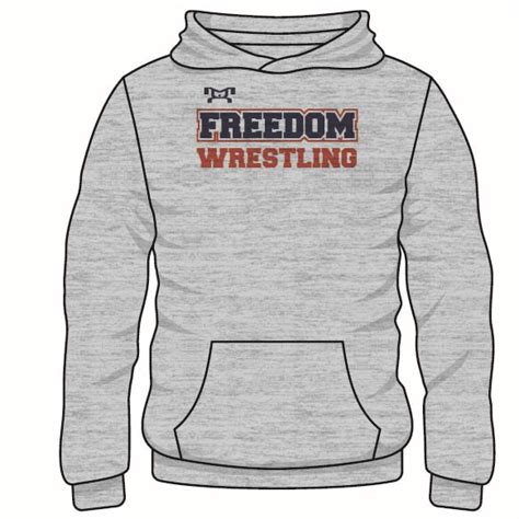 Freedom Wrestling Club Custom Sublimated Decal Grey Hoodie Myhouse