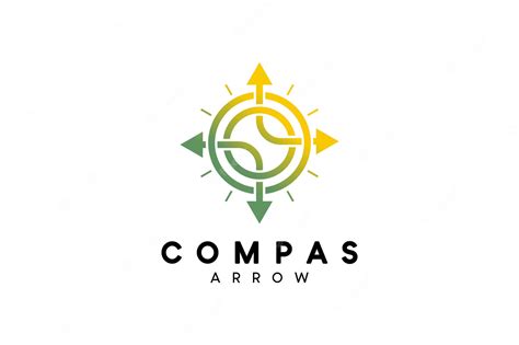 Premium Vector Compass Logo Design With Modern Line Art Concept