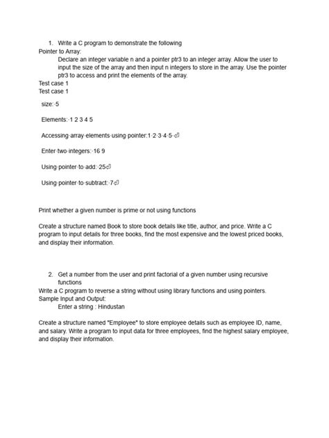 Model Lab 2 Set 1 Pdf Pointer Computer Programming Function Mathematics