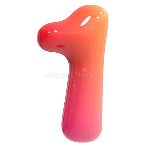 1 Number Gradient 3d With White Background Stock Illustration Illustration Of Icon Sign