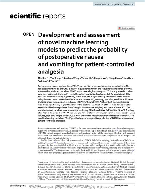 pdf development and assessment of novel machine learning models to