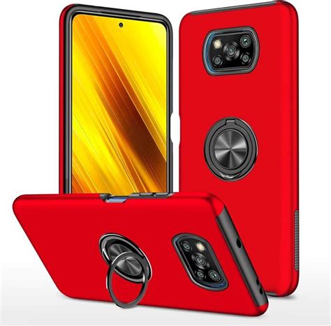 Coque pour Xiaomi Poco X3 NFC Poco X3 avec Anneau Caché Militaire
