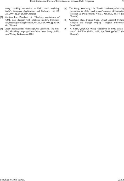 Identification And Check Of Inconsistencies Between Uml Diagrams