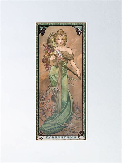Le Printemps Alphonse Mucha 1900 Poster For Sale By Cjet Redbubble