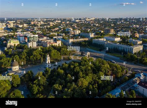 Aerial View Of Cathedral Park And Government House In The Center Of