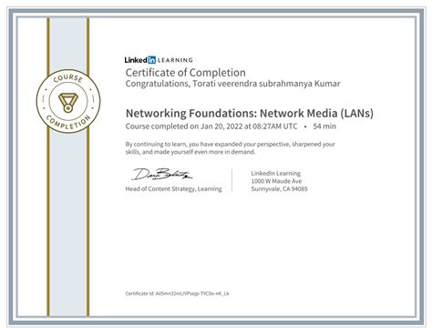 Torati Veerendra Subrahmanya Kumar On Linkedin Certificate Of Completion