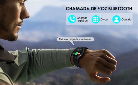 Hrich Smartwatch Relógio Inteligente Pode Fazer e Receber Chamadas Notificacao de