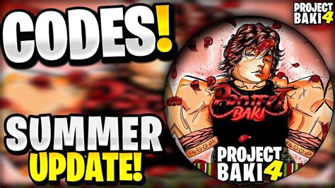 🔥new All Working Summer Update Codes For Project Baki 4 Roblox
