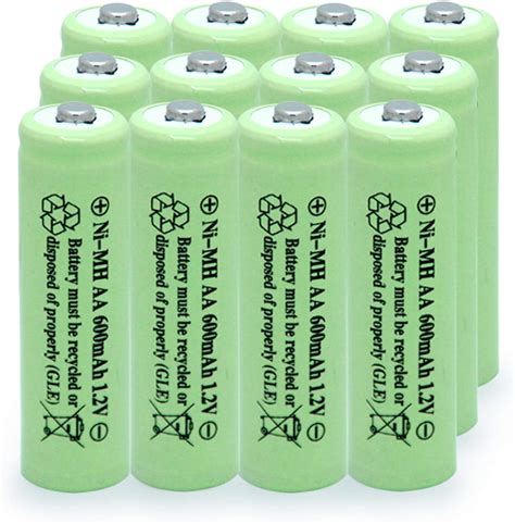 QBLPOWER Baterías de luz solar AA NIMH 600 mAh 12 V doble A recargable