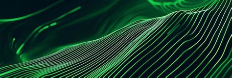Premium Photo Abstract Green Digital Lines Flowing In A Dark