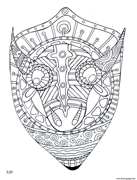 Bull With Tribal Pattern Adults Coloring Pages Printable