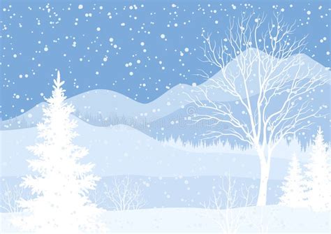 Ландшафт горы зимы с елями иллюстрация вектора иллюстрации насчитывающей сезон 50380391