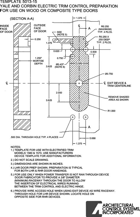 Acsi Electrical Specifications Trim Control Yale 626f Ii E1500 8