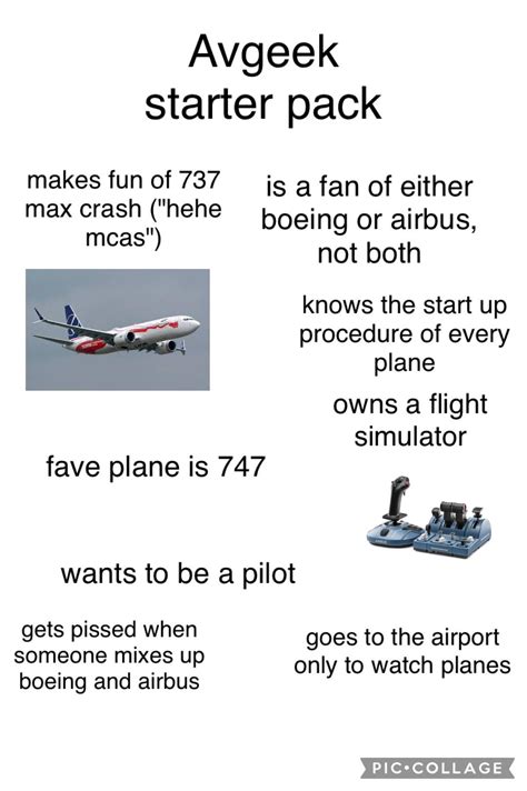 Avgeek Starter Pack Rstarterpacks Starter Packs Know Your Meme
