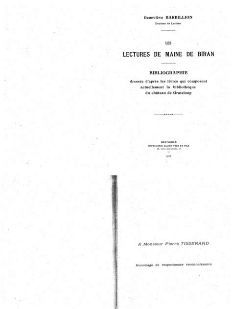 Barbillion Maine De Biran Pdf