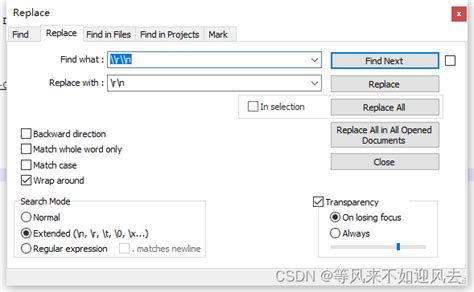 【sdp】notepad Rn替换成回车换行notepad中换行符替换成回车换行 Csdn博客