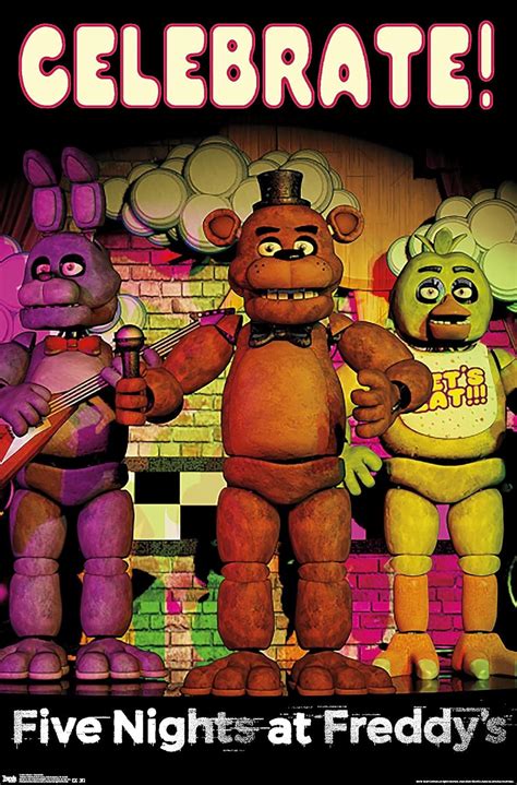 Five Nights At Freddys Celebrate Wall Poster Amazonca Home