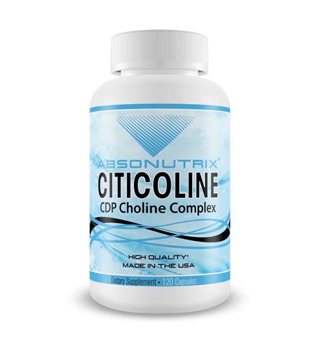 Absonutrix Citicoline Cdp Choline Complex 530 Mg 120 Veg Caps Helps Brain