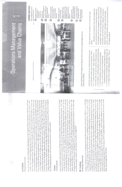 Operations Management Book Reference Chapter 1 2 Bachelor Of Science In Business Management