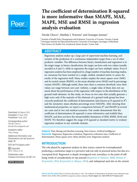 Alasanr2 Pdf Mean Squared Error Coefficient Of Determination