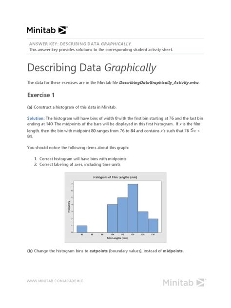 Describing Data Graphically Exercise 1 Pdf Histogram Statistics