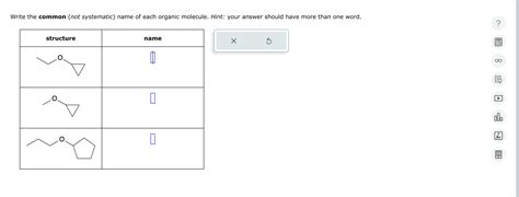 Solved Write The Common Not Systematic Name Of Each Or