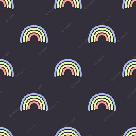 Premium Vector Cute Simple Rainbow Pattern