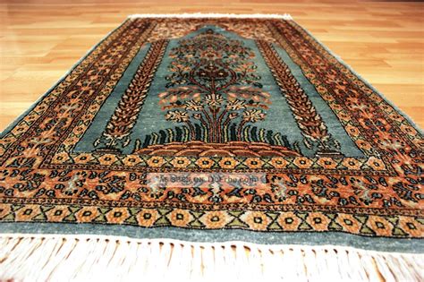 Seidenteppich Vasen Kaschmir Seide Teppich Silk Old Rug 157x95cm