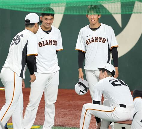 【巨人】ドラ4石田隼都＆ドラ6代木大和、1軍練習参加 スポーツ報知