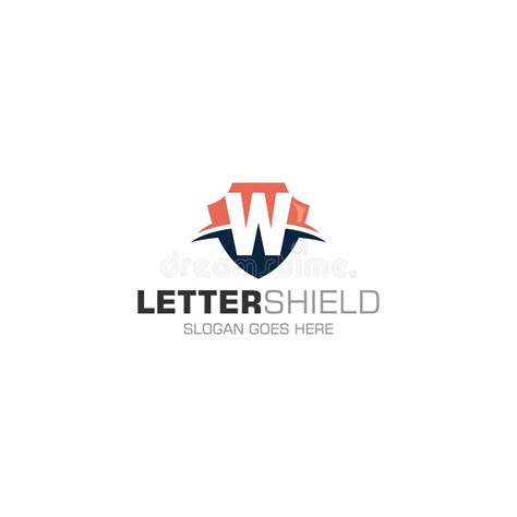 Shield And Letter W Logo Templates Stock Vector Illustration Of
