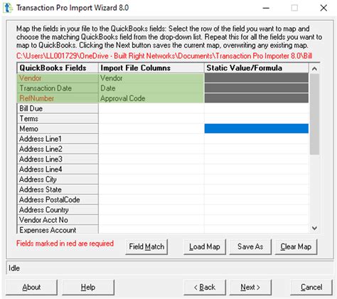 Certify Bill Report Import Into Qbdt Transaction Pro Technical Support