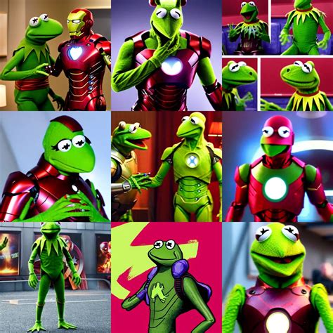 Kermit The Frog As Iron Man In Avengers Endgame Stable Diffusion