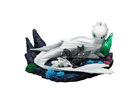 How To Train Your Dragon Statue 16 Light Fury And Night Lights 36 Cm