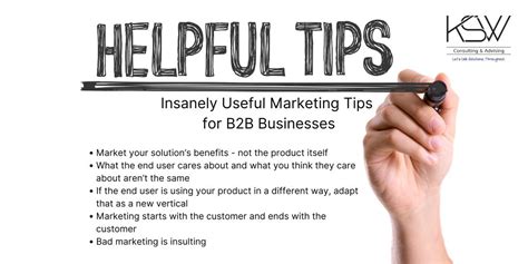 Insanely Useful Marketing Tips For B2b Businesses Ksw Solutions