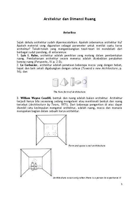 Pdf Arsitektur Dan Dimensi Ruang