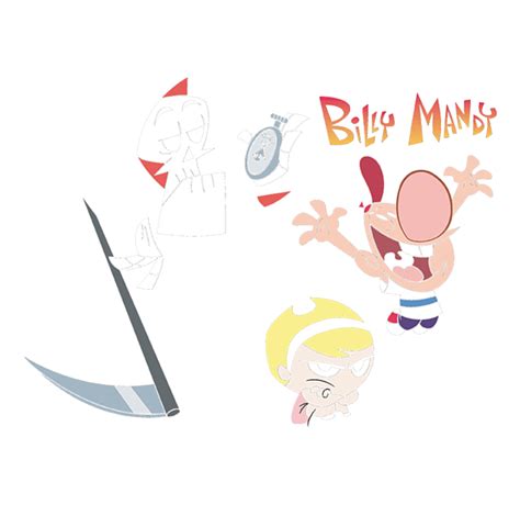 The Grim Adventures Of Billy N Mandy Splatter Cast Greeting Card By